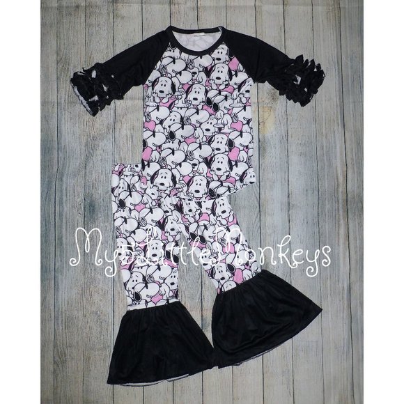 Matching Sets | Boutique Snoopy Girls Bell Bottom Outfit Set | Poshmark